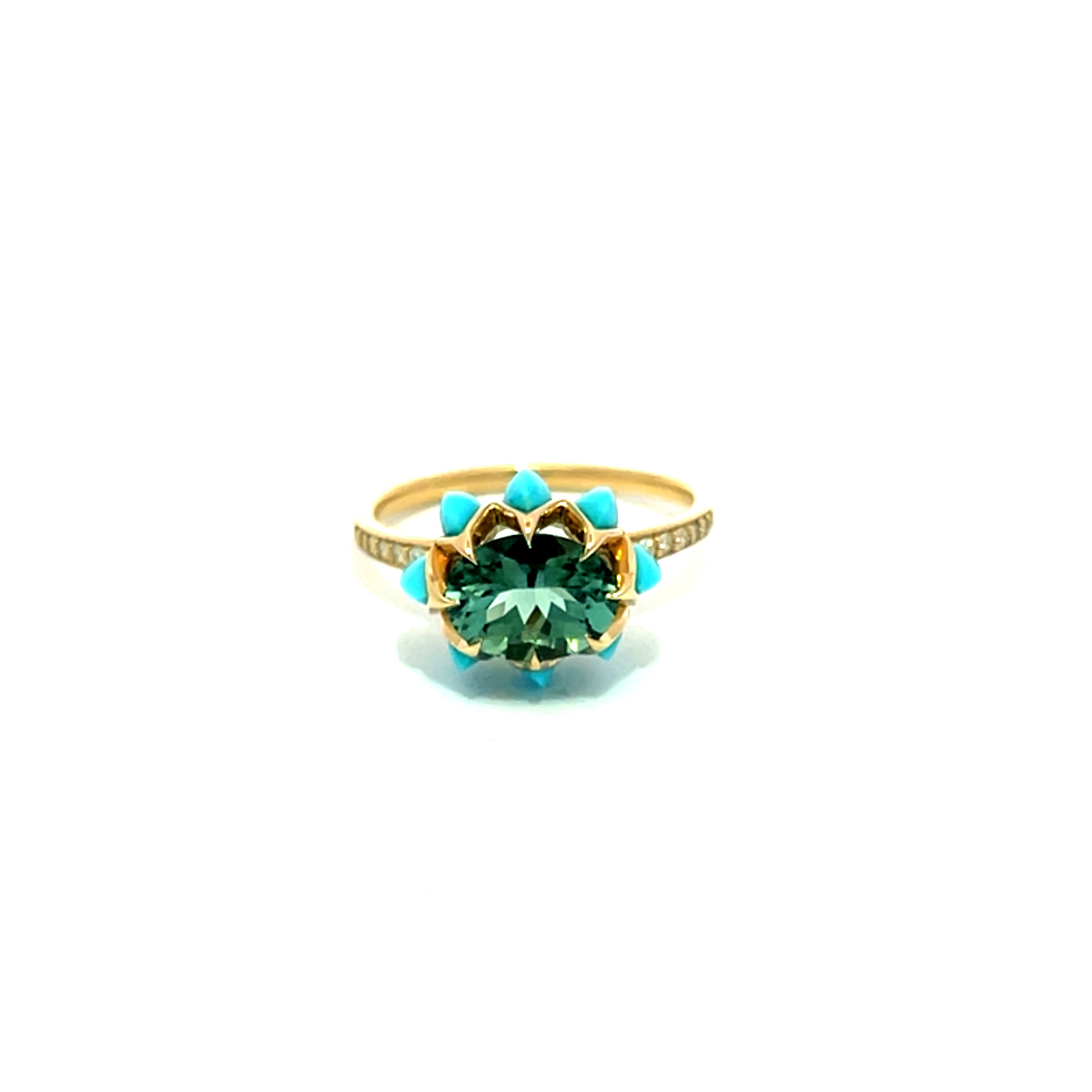 Green Oval Queen protea Ring – Taz Watson Fine Jewellery